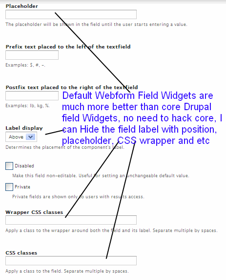 How to Hide / Position Field Label When Filling In Form [#2124551] | Drupal.org